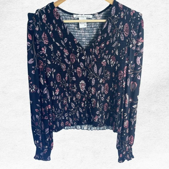American Rag | Tops | Nwt American Rag Floral Peasant Top Smocked ...